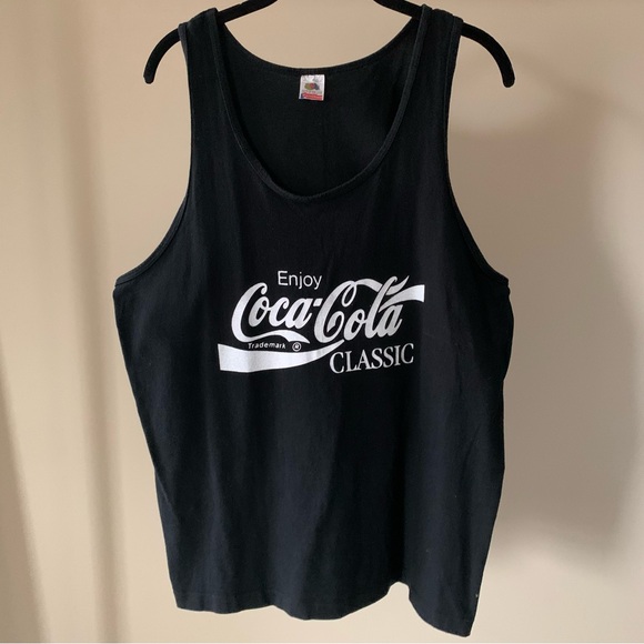 Coca Cola | Shirts | Vintage 9s Coca Cola Classic Coke Black Tank Top ...